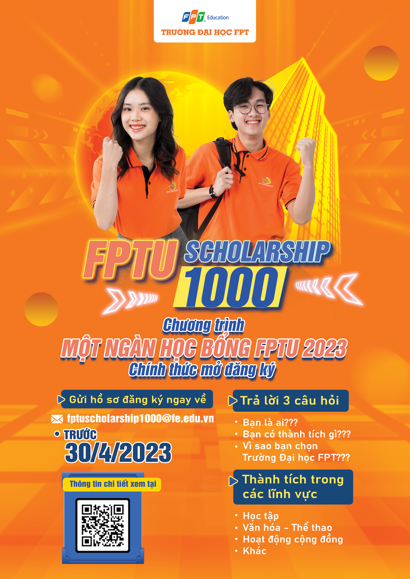 Trường Đại học FPT mở đăng ký chương trình 1.000 học bổng FPTU 2023