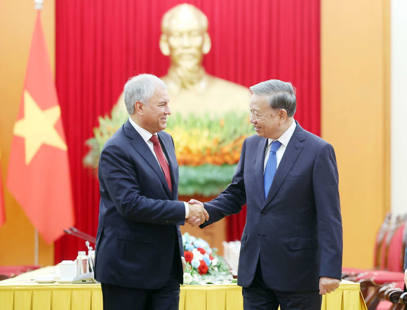 General Secretary To Lam hosts Russian State Duma Chairman