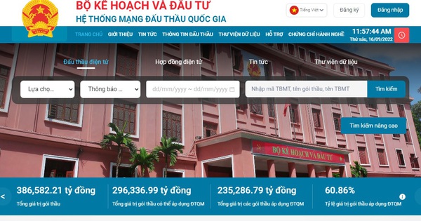 Chính thức vận hành hệ thống mạng đấu thầu quốc gia mới